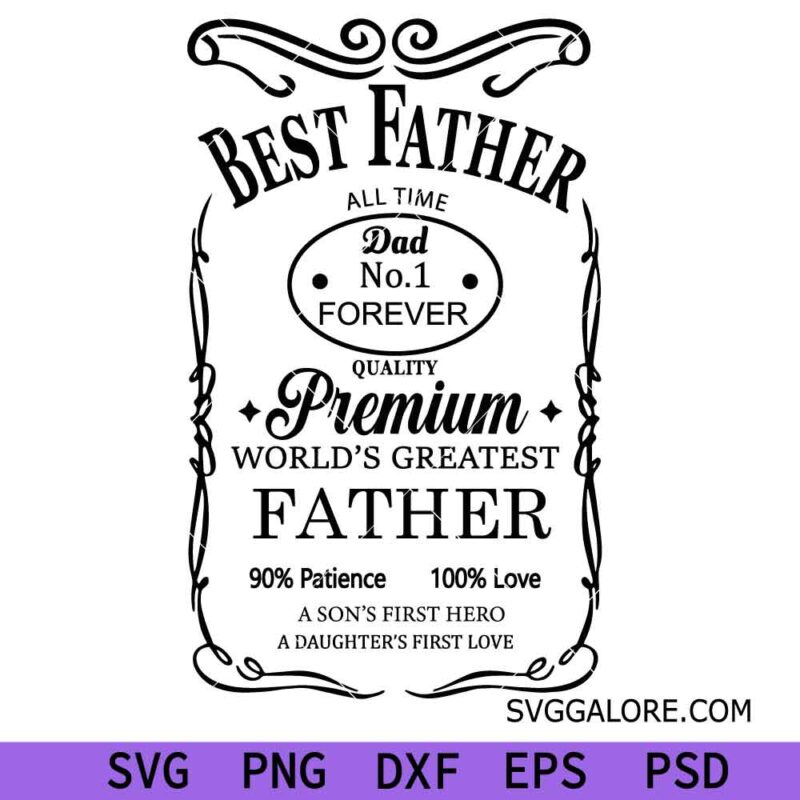 Best father svg, World’s best dad whiskey label svg, greatest dad svg ...